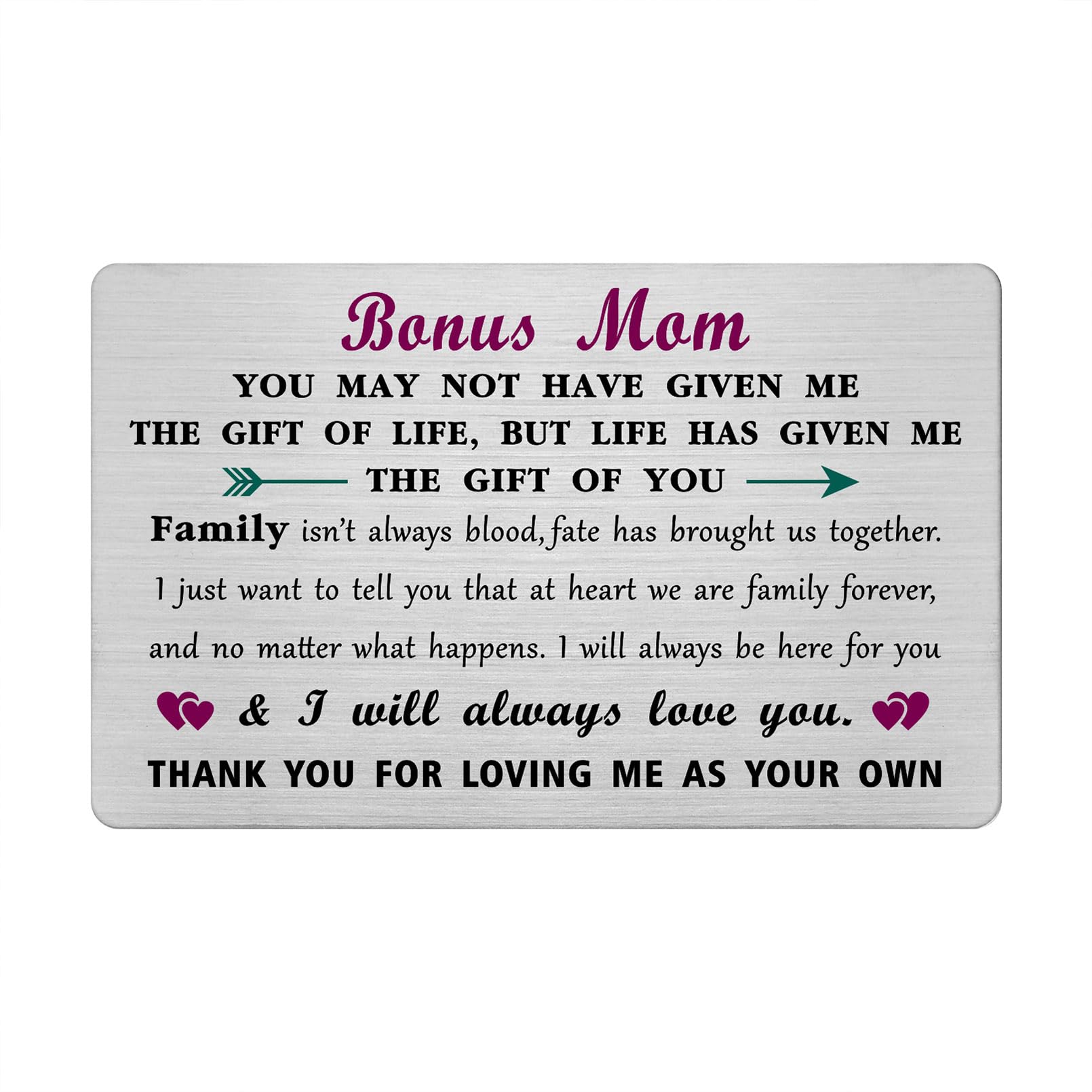 Amazon.com : Viayen Bonus Mom Card - Step Mom Stepmom Christmas ...