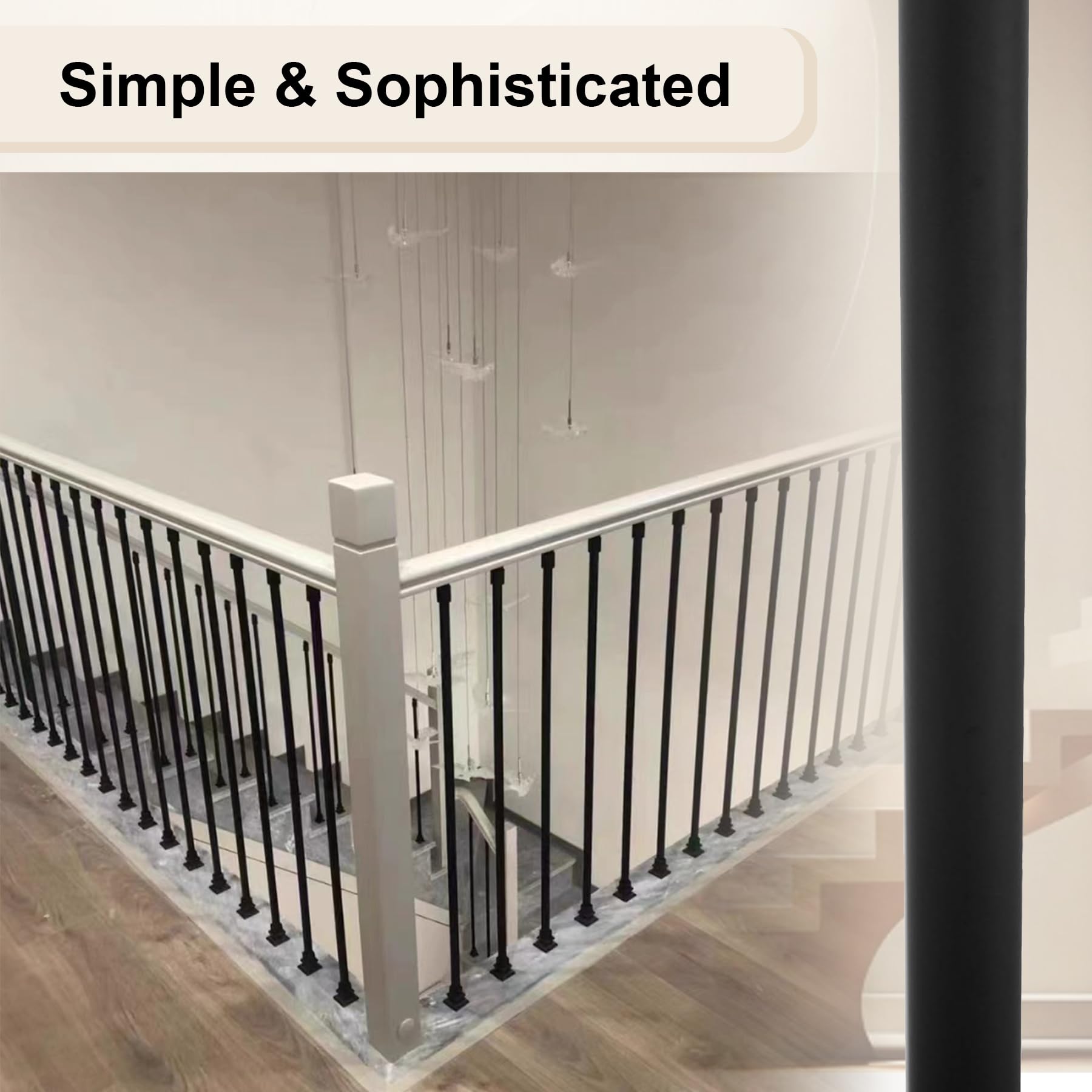 Snapklik.com : Wemily 15-Pack Iron Balusters For Staircase,Hollow ...