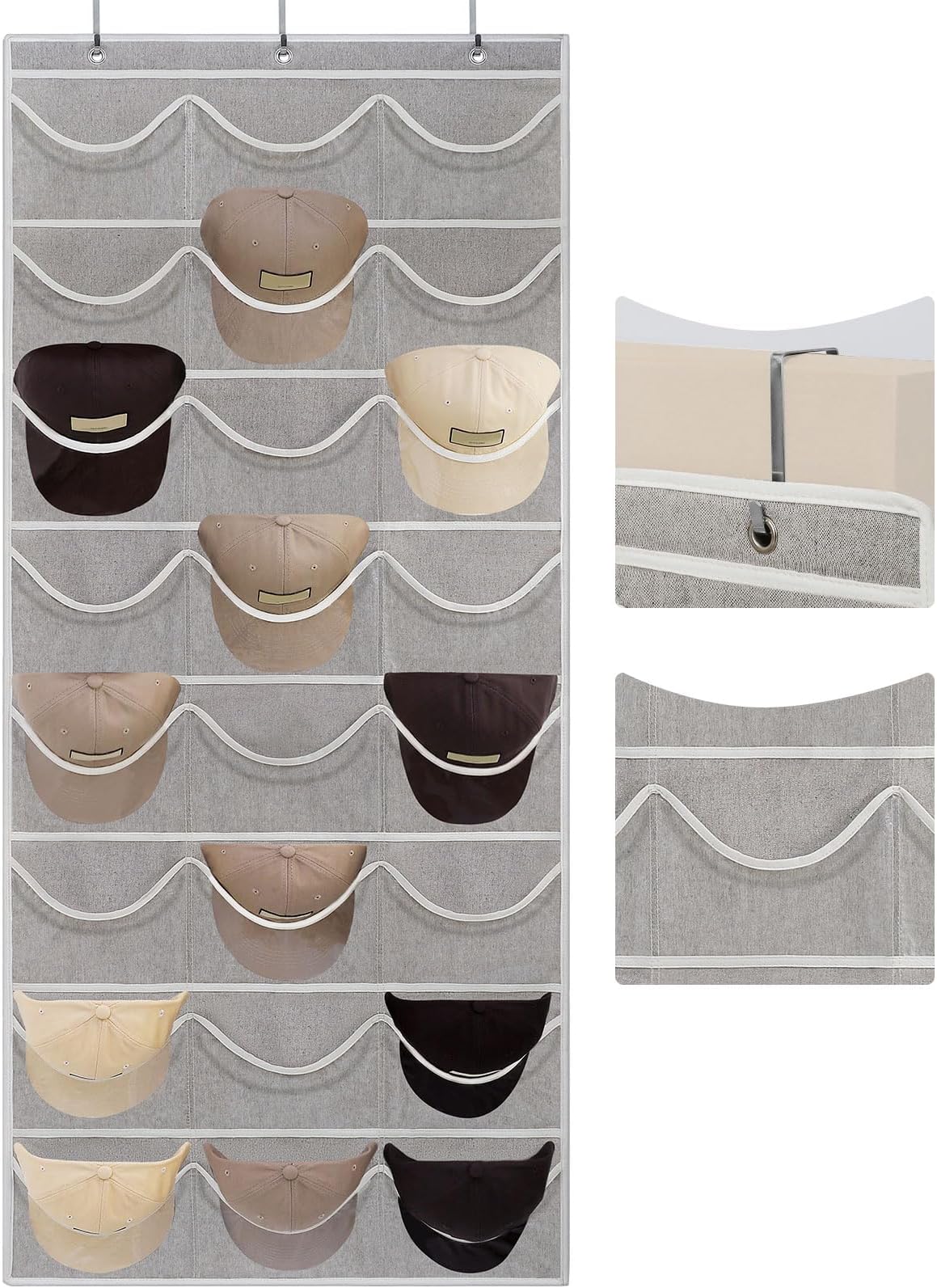 Amazon.com: BiCINE Baseball Hat Rack, 24 Pocket Over The Door Cap ...