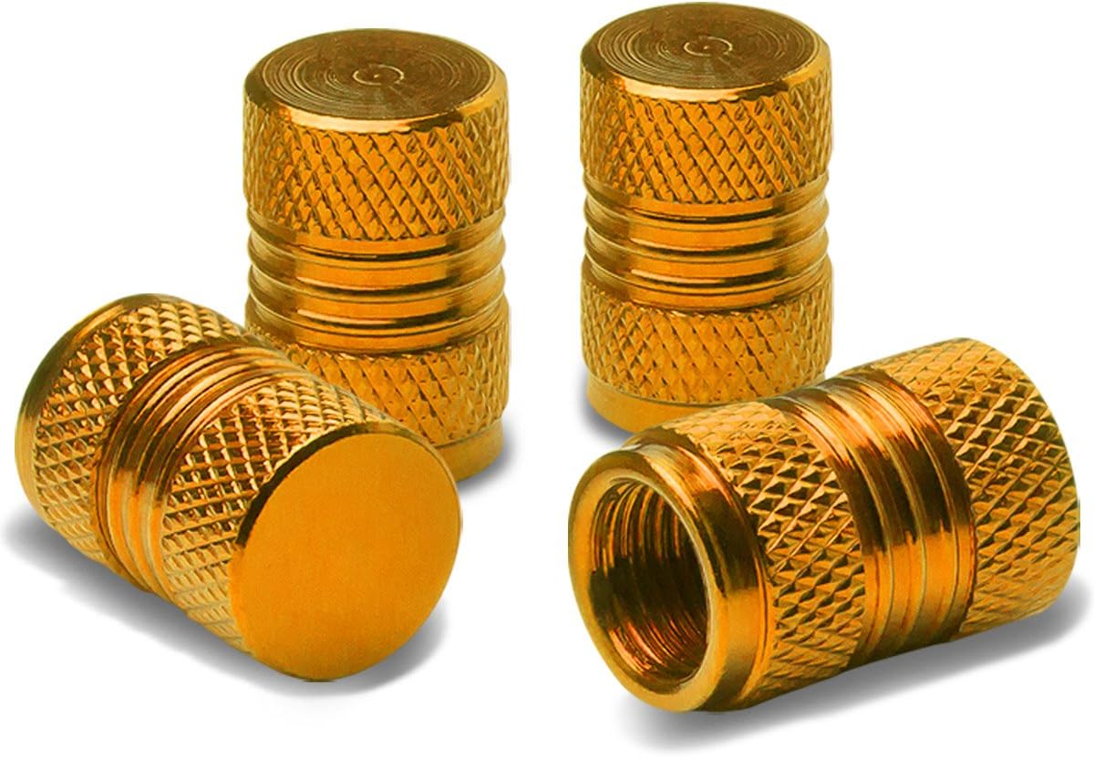 Amazon.com: Meshed Style Polished Aluminum Gold Chrome Tire Valve Stem ...