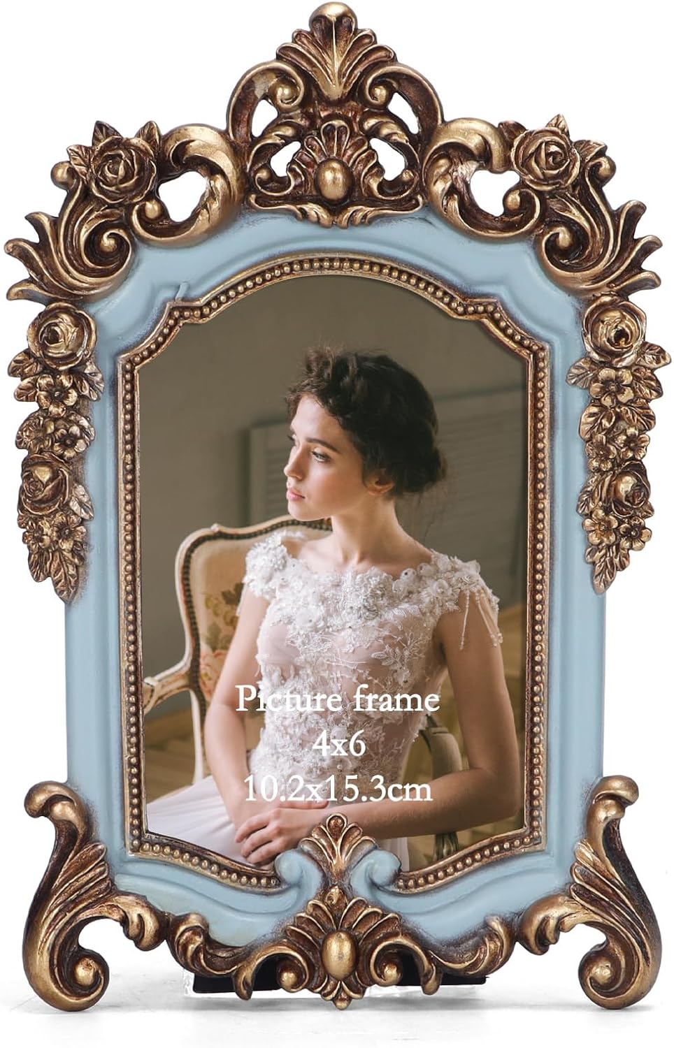Amazon.com - QUTREY Vintage Picture Frame 4x6, Luxury Ornate Antique ...