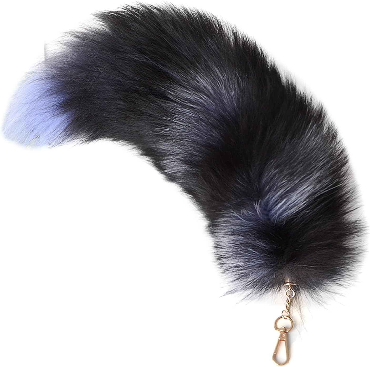 Fluffy Fur Wolf Tail Keychain Black Red Purple Fox Tail Key Chain ...