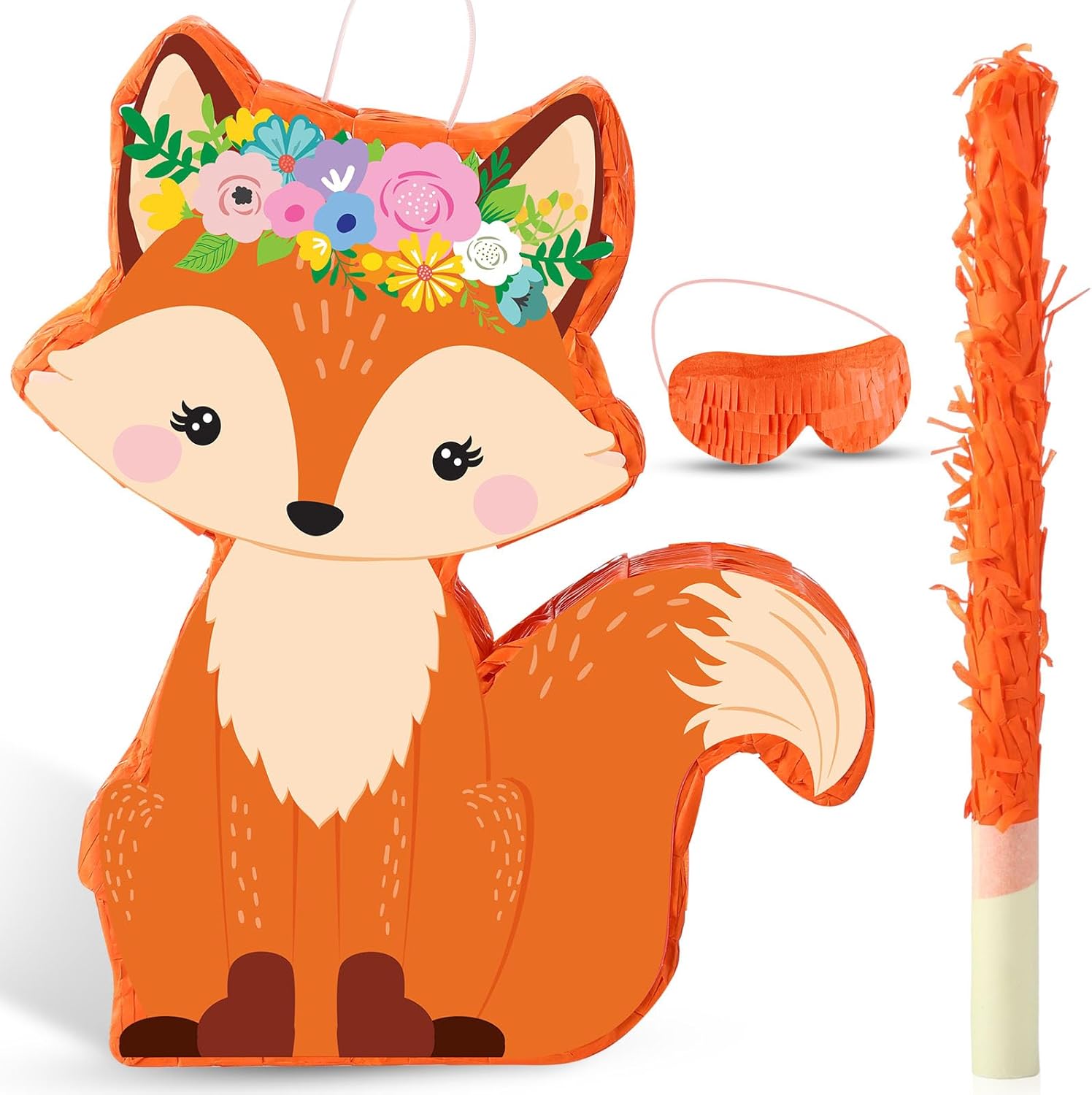 Amazon.com: Suilung Fox Pinata Woodland Theme Birthday Decorations ...