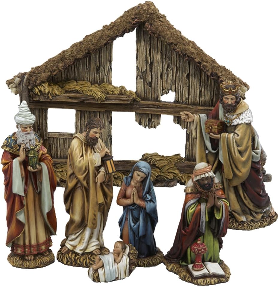Amazon.com: Norrclp Nativity Set of 11 Figurines, Nativity Scene Resin ...