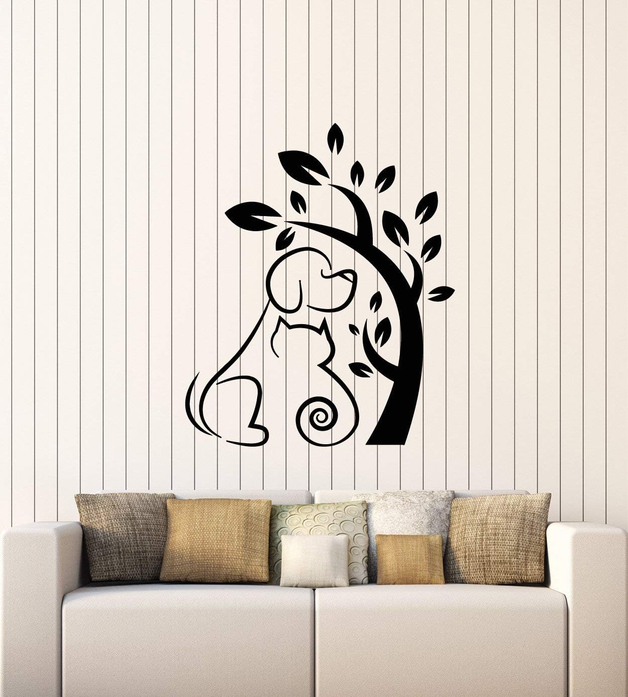 Amazon.com: Vinyl Wall Decal Pet Animal Veterinary Nursery Decor Tree ...
