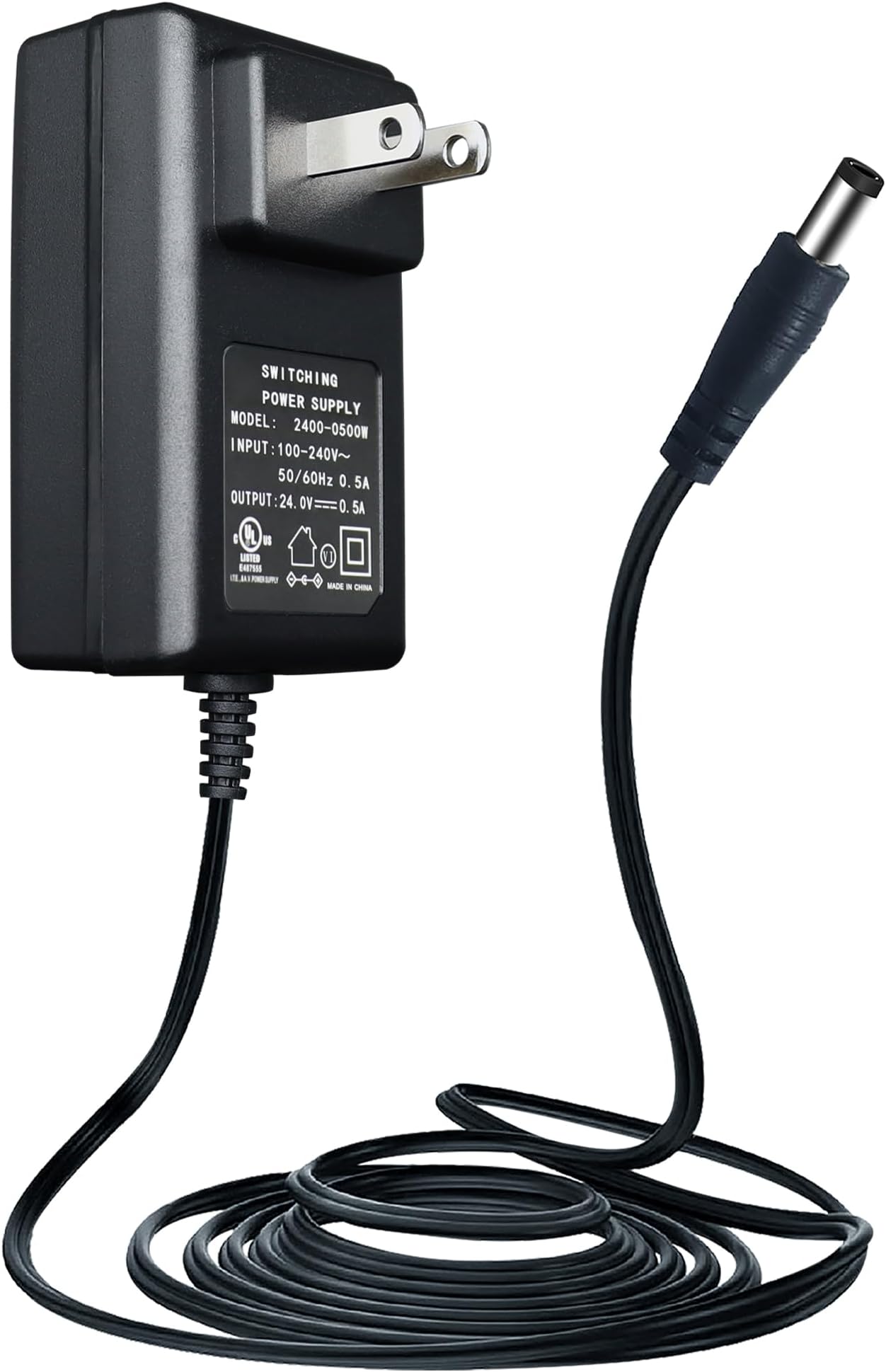 Amazon.com: [UL Certified] AC to DC 24V 0.5A 500mA Power Supply Adapter ...