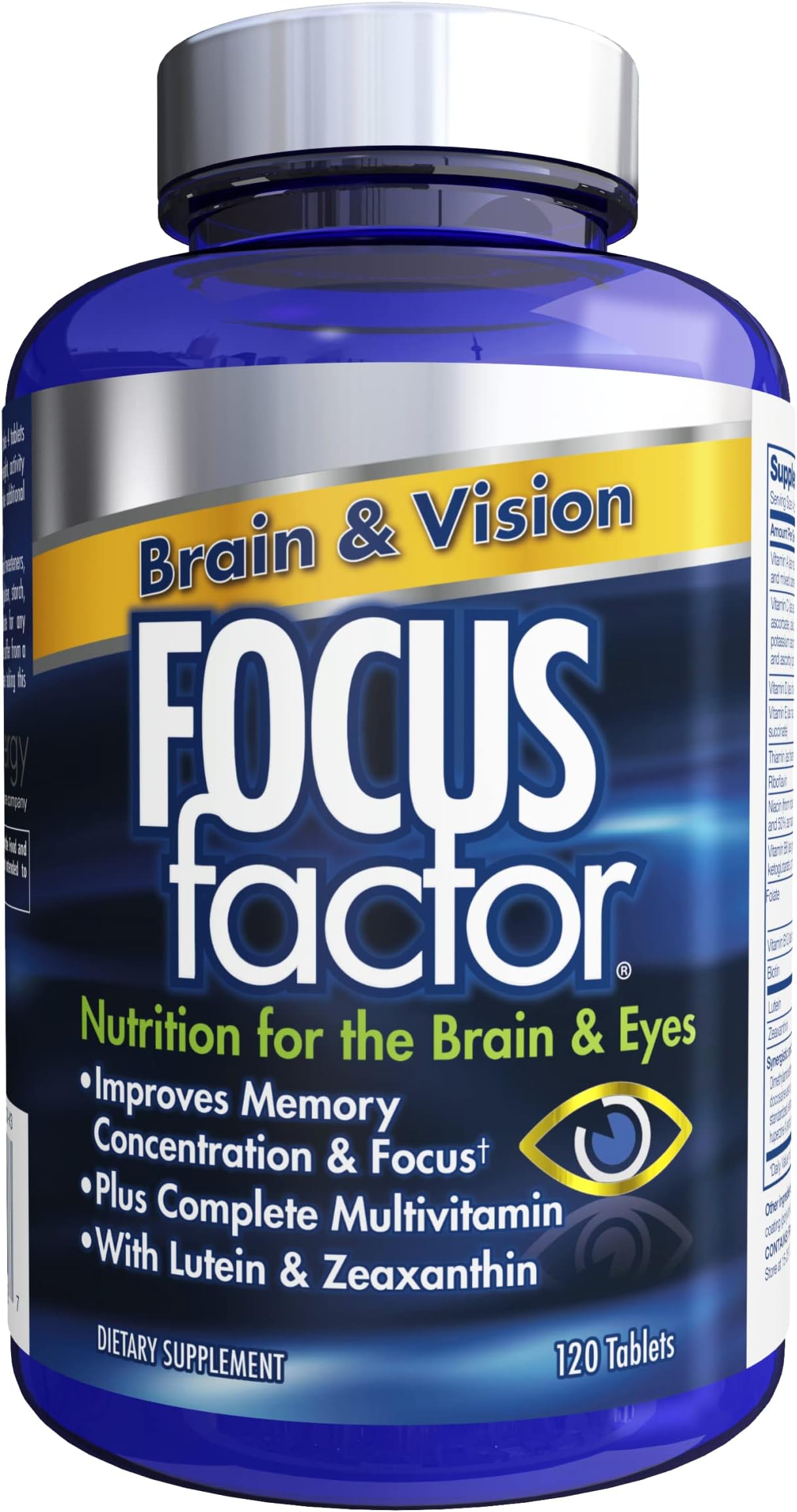 Amazon.com: Focus Factor Adults Brain and Vision Supplement, 120 Count ...