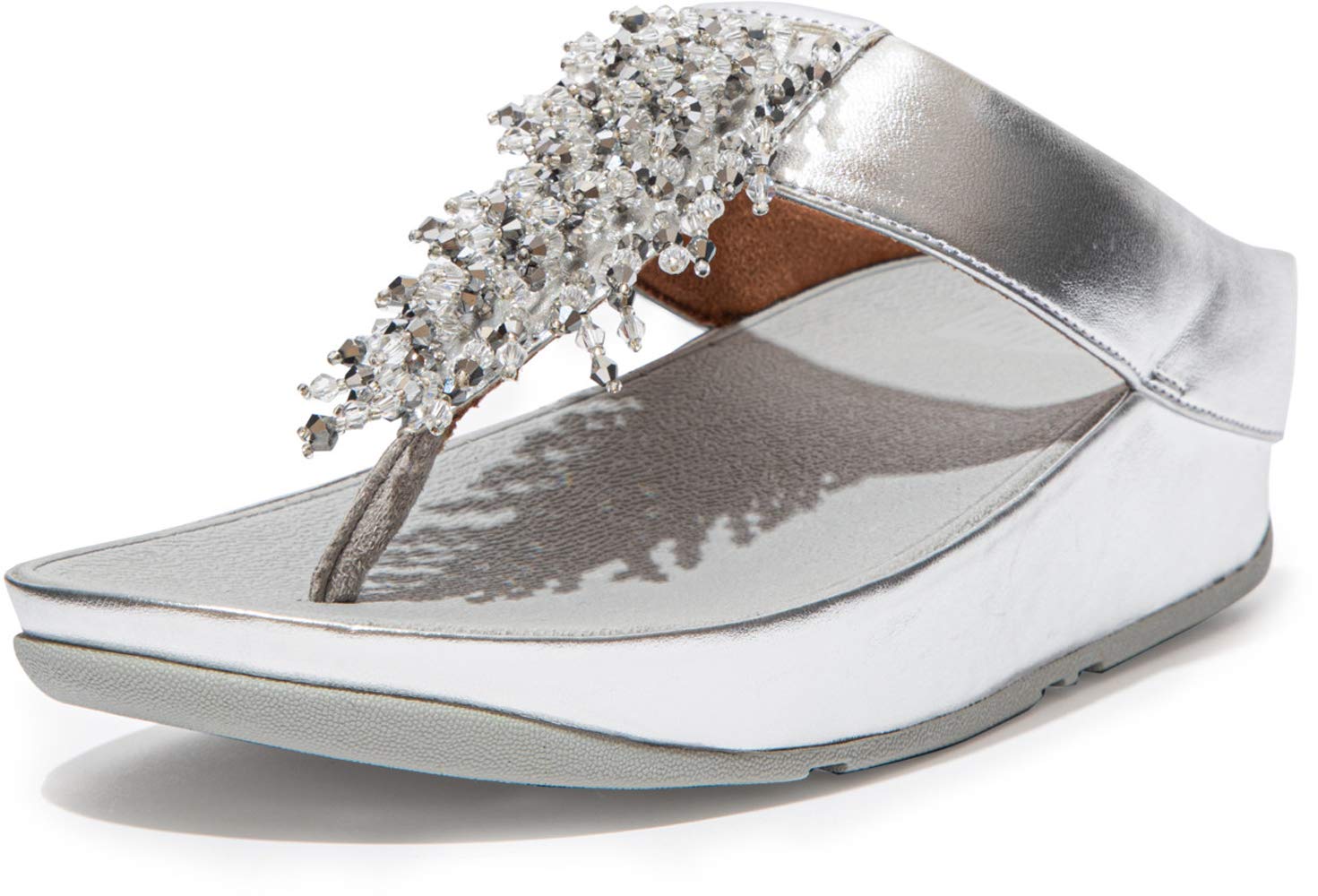 Amazon.com | FitFlop Women's Rumba Beaded Toe-Post Sandals | Flip-Flops