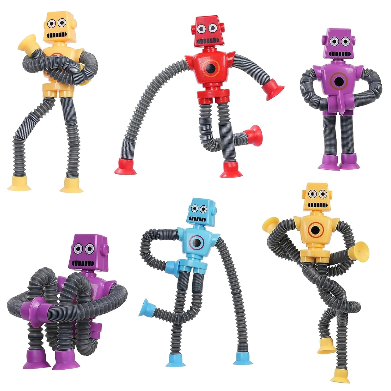 Kidology LED Telescopic Suction Cup Robotics Toy, Pop Tubes Fidget Toys ...