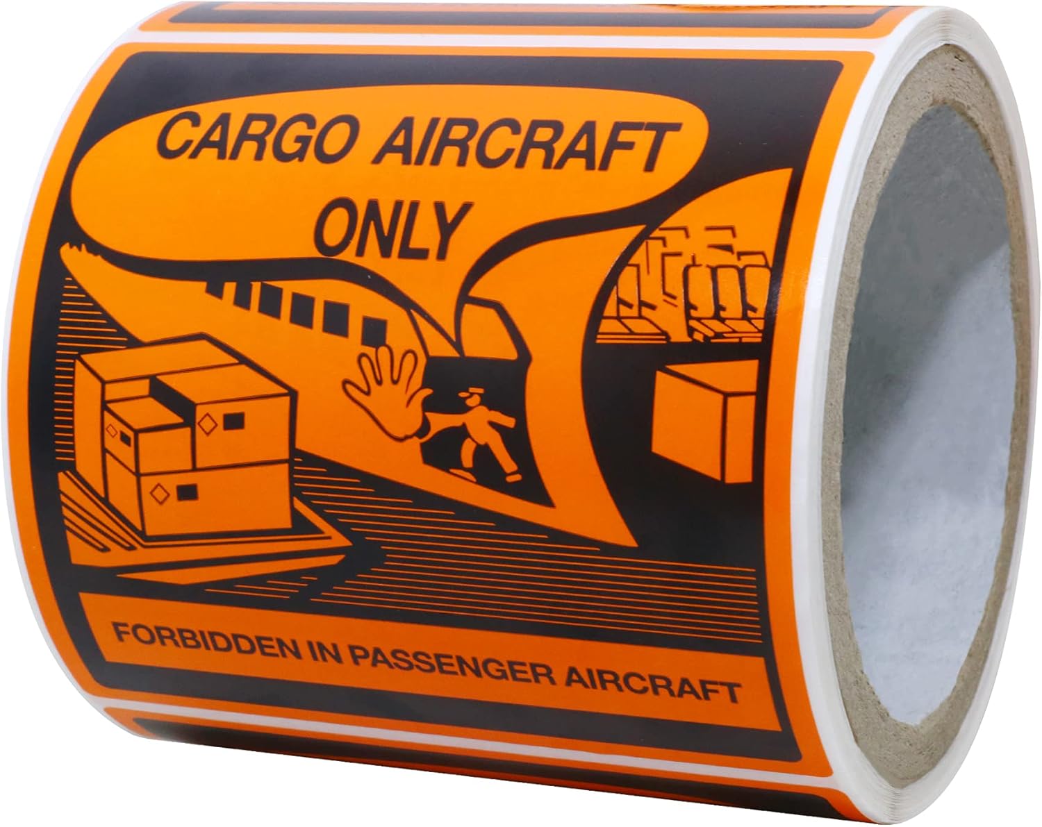 Amazon.com : Hybsk Cargo Aircraft Only Warning Labels 4 x 4 Inch Total ...