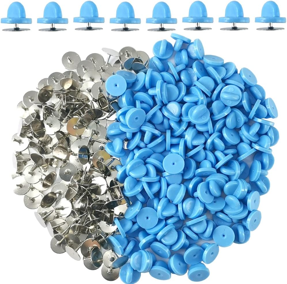 Amazon.com: Ruidee 200 Pieces/100 Set Rubber Pin Backs with Tie Tacks ...