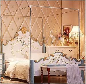 Amazon.com: 4 Corner Mosquito Net Bracket, Stainless Steel Bed Frame ...