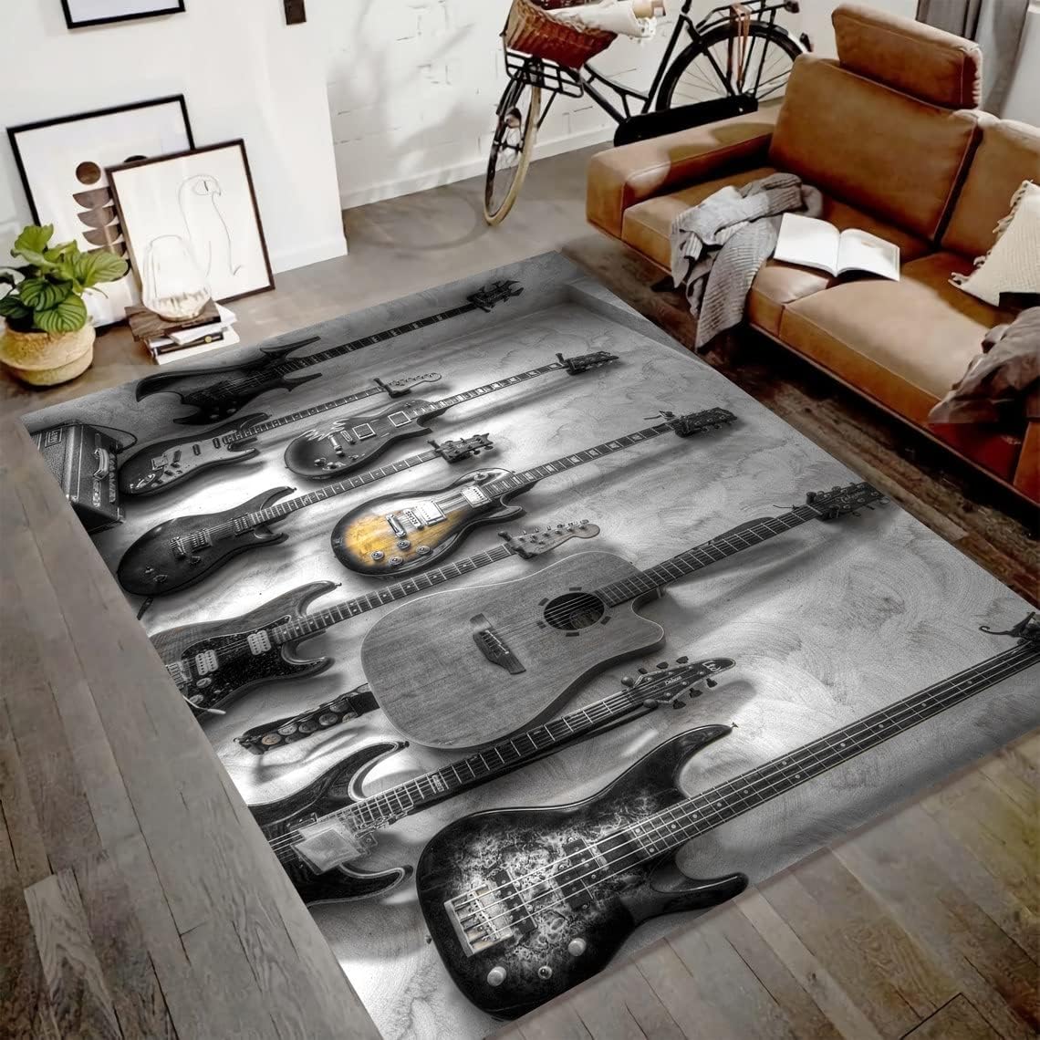 Amazon.com: Guitar Rug, Guitar Design Rugs, Music Rug,Fan Rug, Area Rug ...