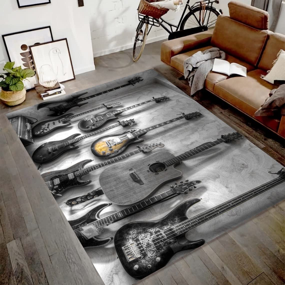 Amazon.com: Guitar Rug, Guitar Design Rugs, Music Rug,Fan Rug, Area Rug ...