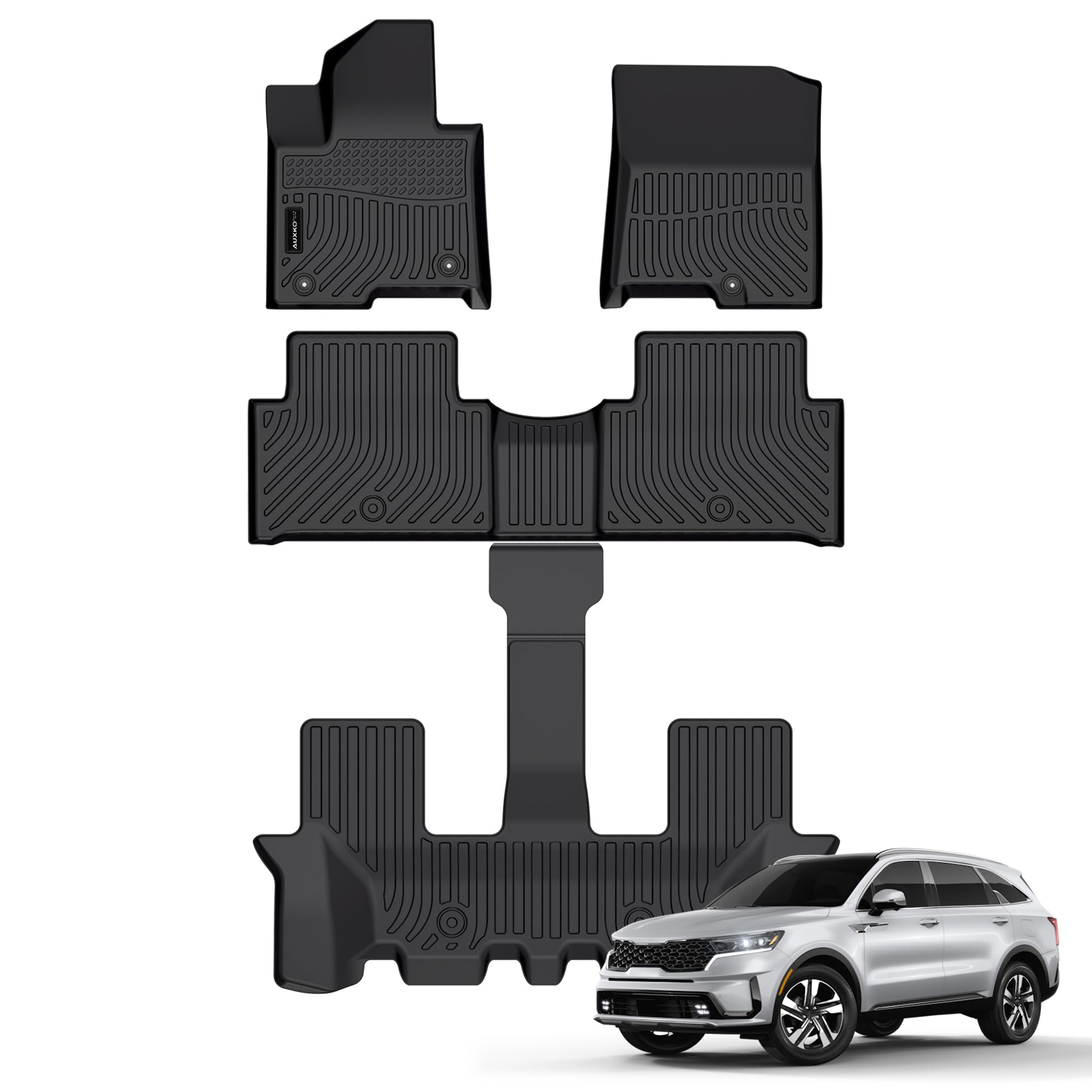 Kia Sorento Rubber Floor Mats Amazon.com: Auxko All Weather Floor Mats
