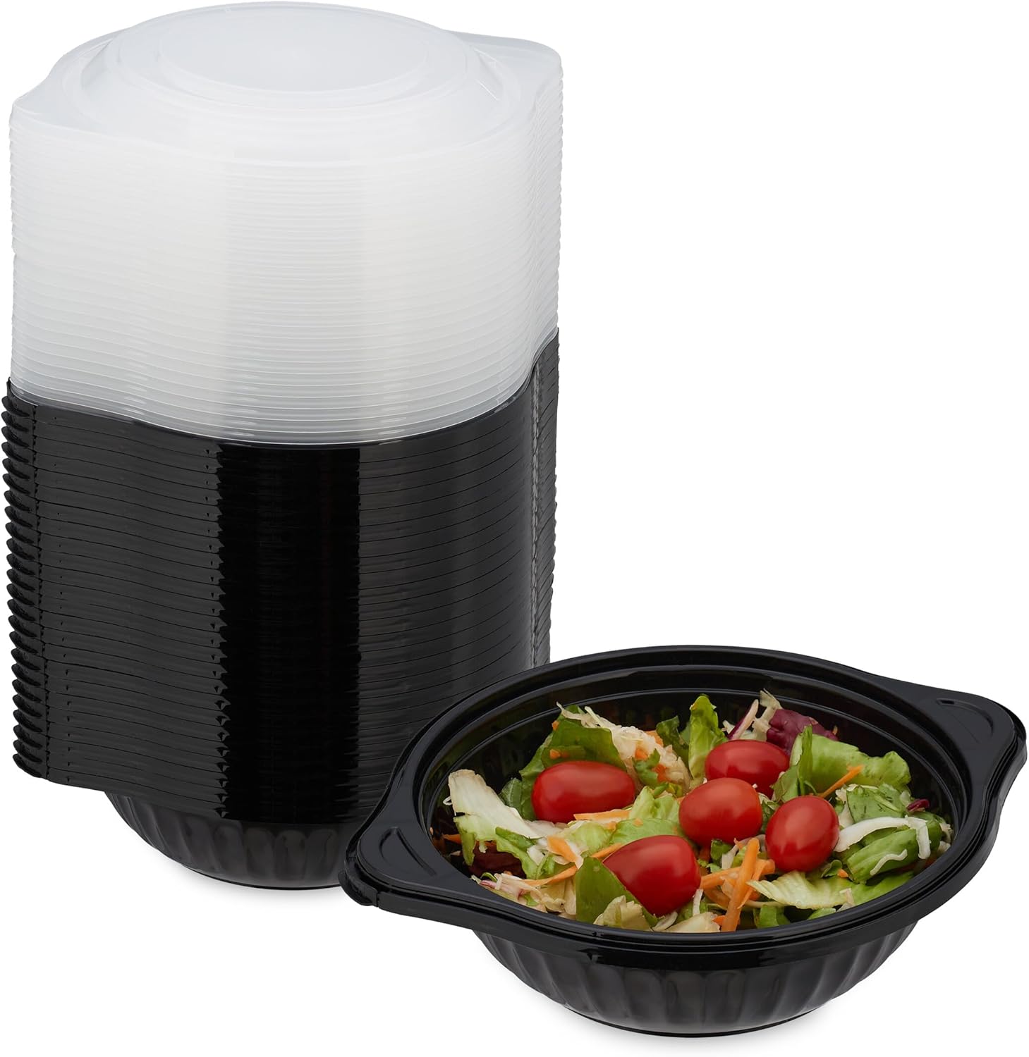 Relaxdays Meal Prep Boxes, Set of 24, 1 Compartment, Microwavable ...