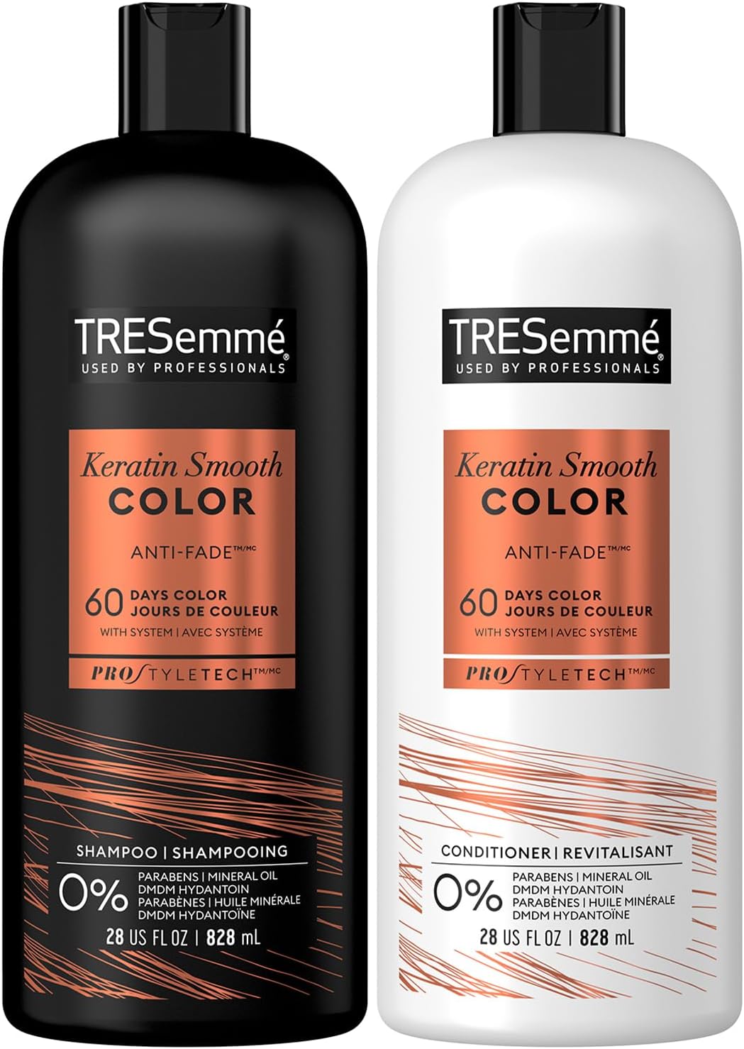 Amazon.com : TRESemmé Shampoo and Conditioner, Keratin Smooth Color ...