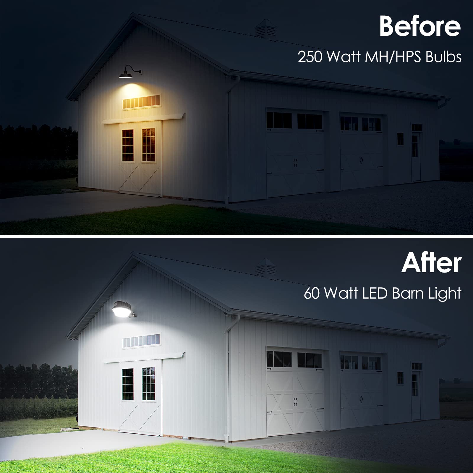 Snapklik.com : Deerdance Barn Lights Outdoor, UL Certified 60W 9600LM ...