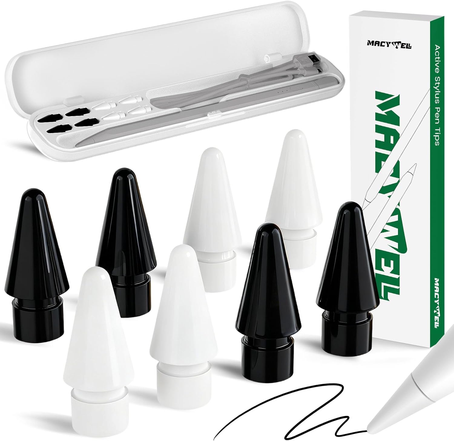 Amazon.com: 8 Pack Replacement Tips for Apple Pencil 1st Gen/ 2nd Gen ...