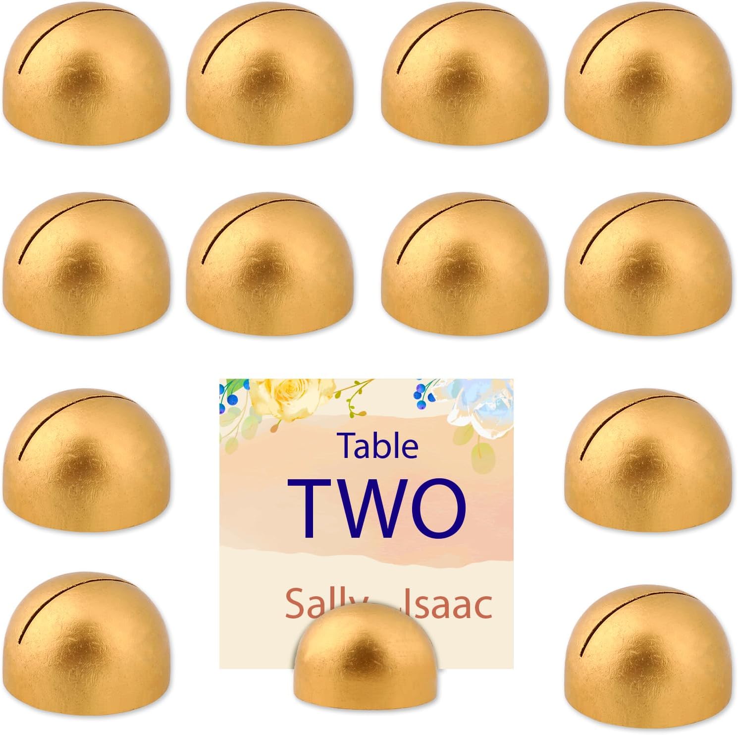 Amazon.com: Abeillo 12 Pcs Table Number Holders Gold Wedding Place Card ...