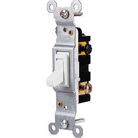 GE home electrical Grounding Toggle Switch, Single Pole, In Wall On/Off ...