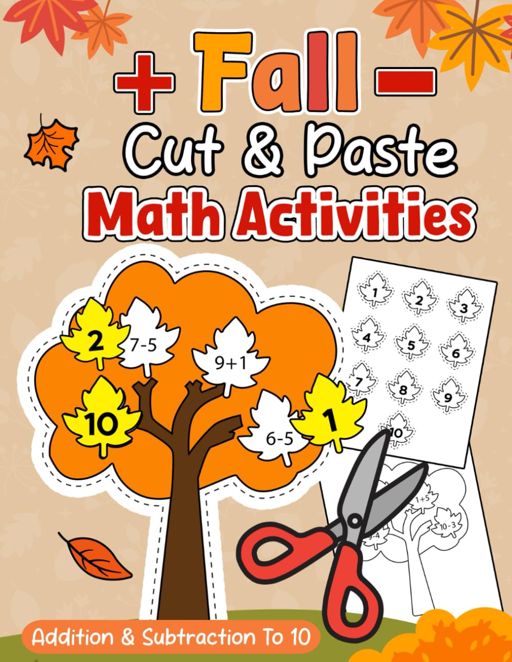 Fall Cut And Paste Math Activities: Fall Activity Book For Kids ...
