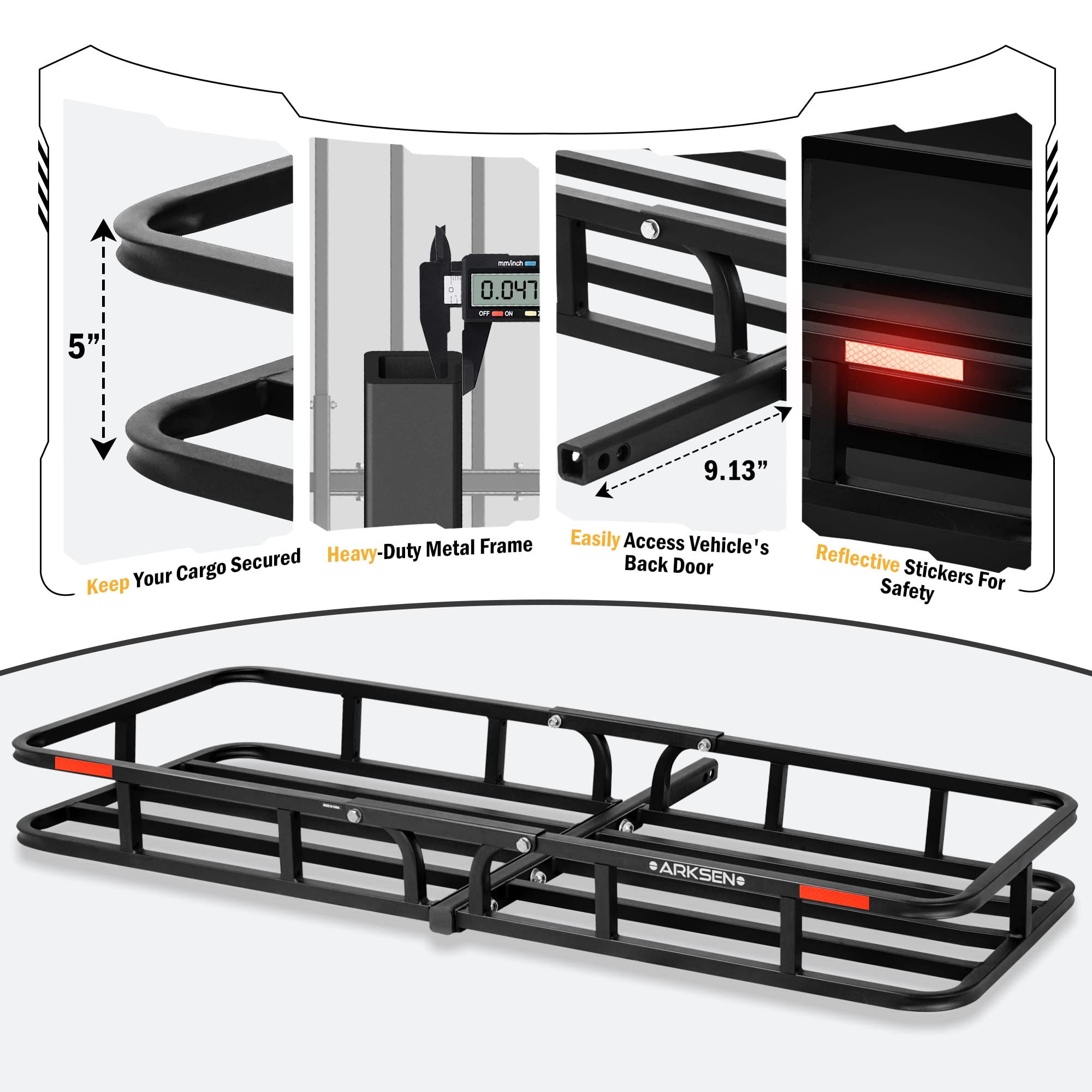 Snapklik.com : 53 X 19 Inch Heavy Duty Cargo Rack Carrier 500 Lbs ...