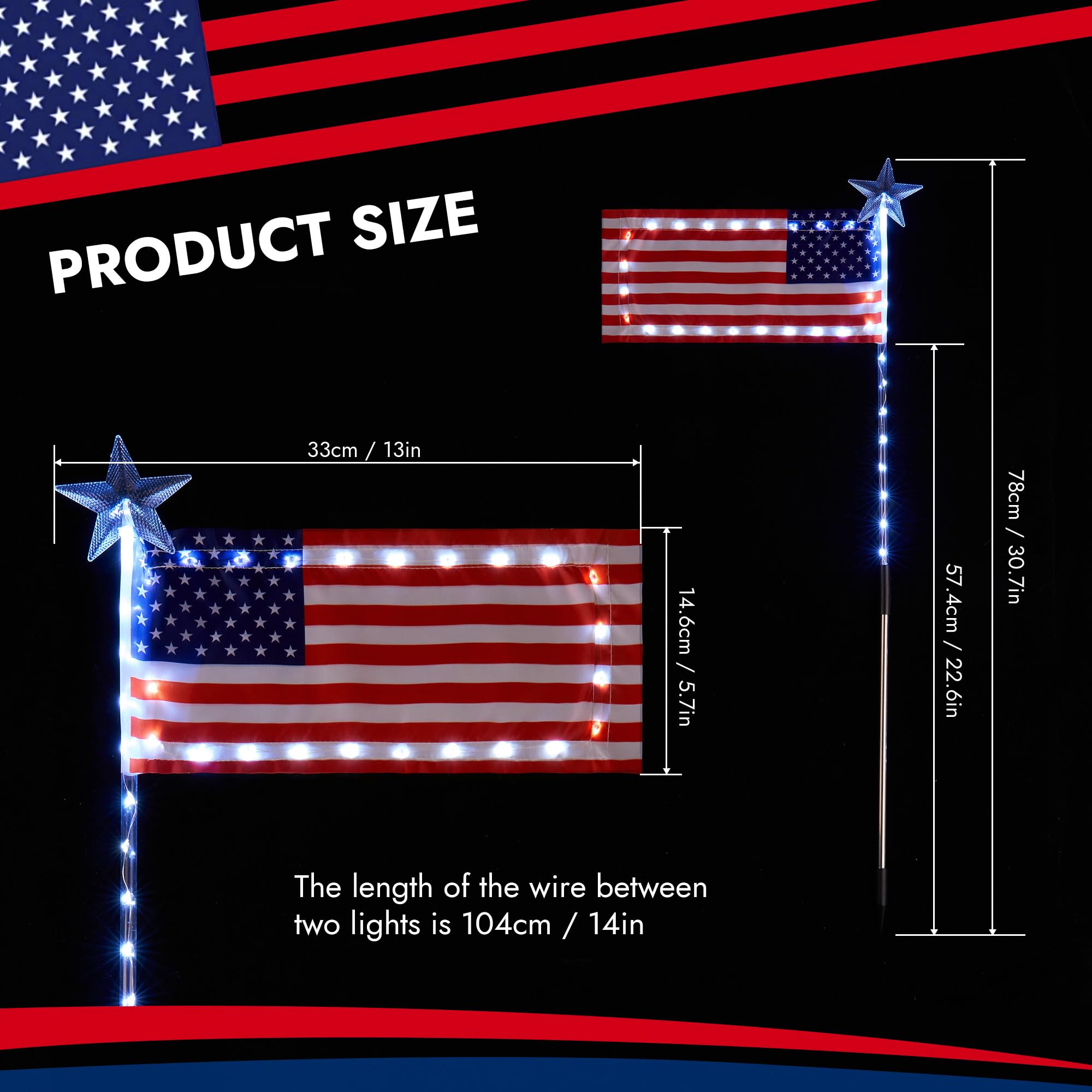 Outdoor Flag Illumination Chart Oversize American Flag Solar Lights
