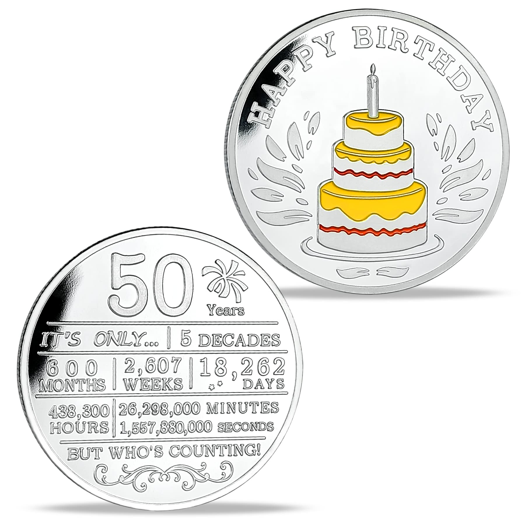 Amazon.com : Happy Birthday Coin for Collectors,50th Birthday Gifts for ...