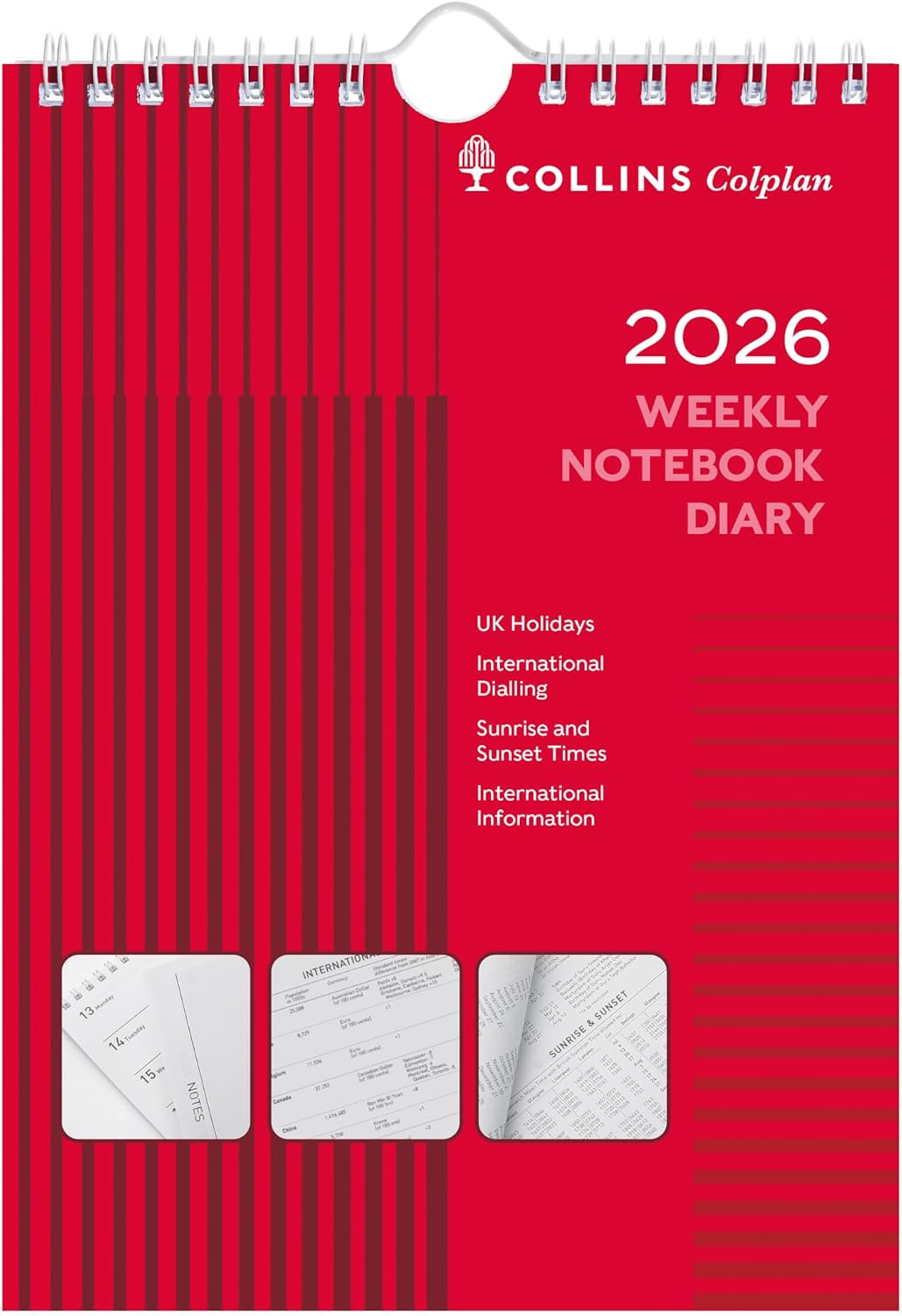 Collins - Colplan - 2026 12 Month Calendar Year A5 Weekly Notebook ...