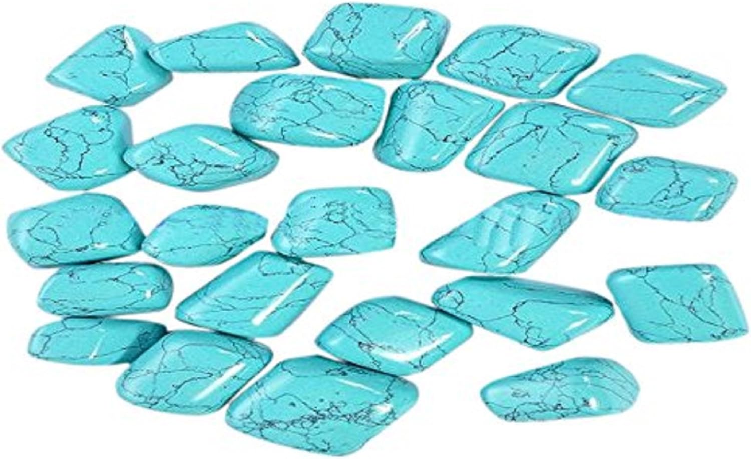 Amazon.com: WholesaleGemShop - Genuine Turquoise Tumbled Stones ...