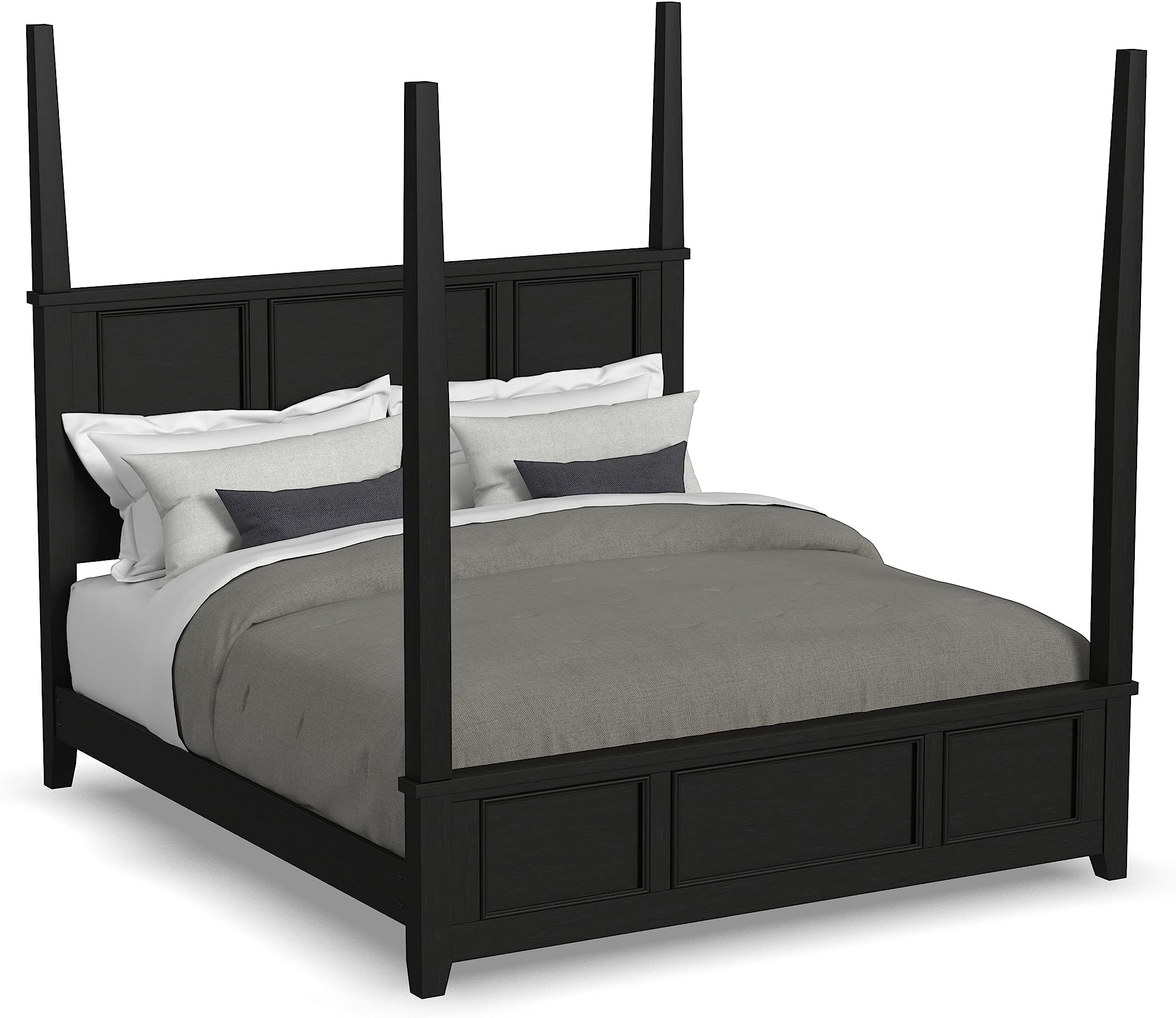 Amazon.com: Homestyles Bedford King Poster Bed, Black