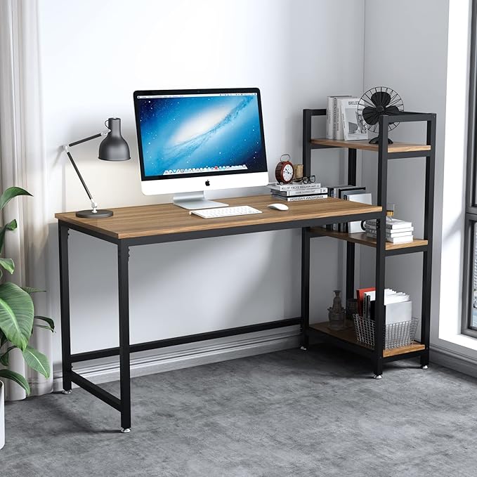 Amazon.com: Computer Desk with 3 Storage Shelves - 41.73" Study Desk ...