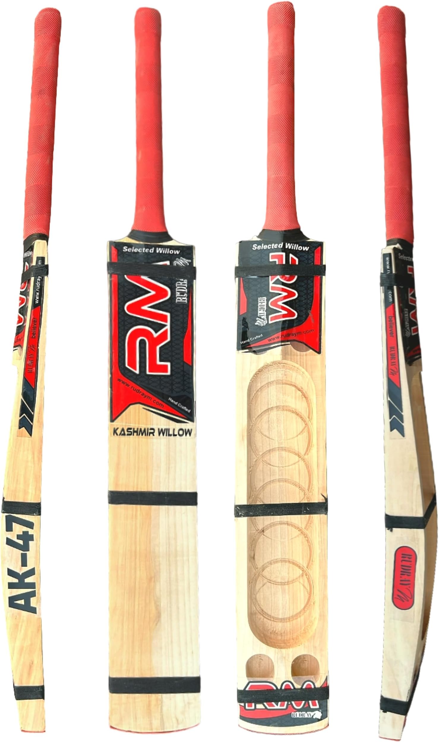 Rudraym RM AK-47 Kashmir Willow Double Blade Premium Scooped Cricket ...