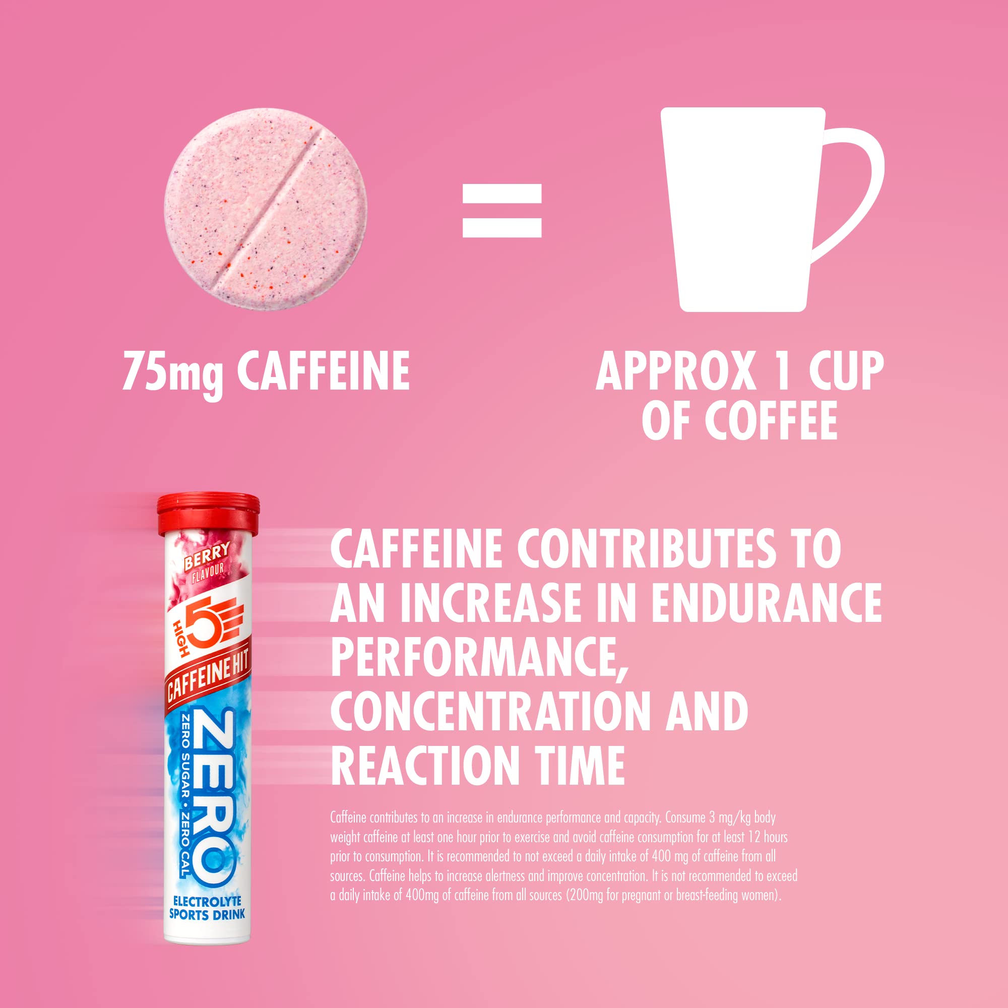 Buy HIGH5 ZERO Caffeine Hit Electrolyte Hydration Tablets Added Vitamin ...