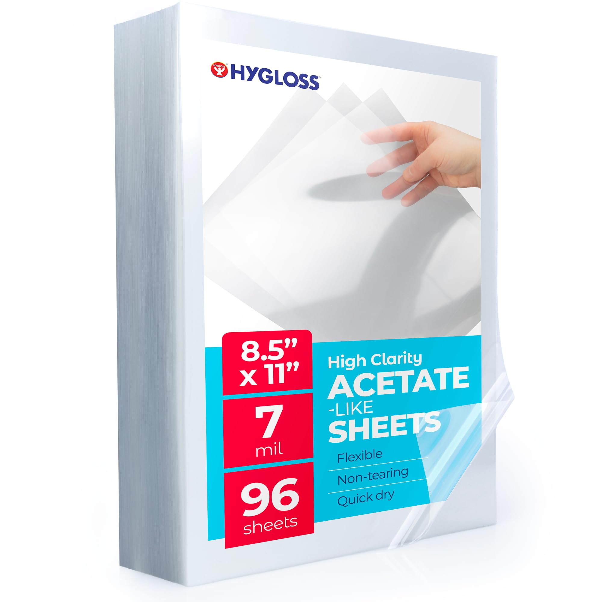 Snapklik.com : Hygloss 8.5" X 11" Acetate Paper - 7 Mil Clear Acetate ...