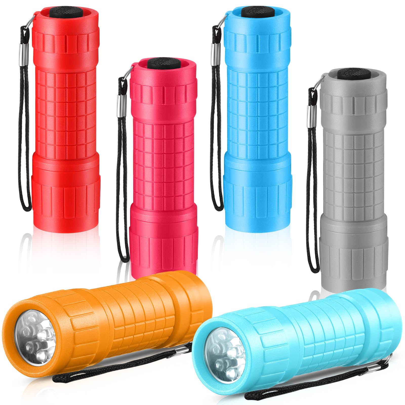 Tujoe 6 Pack Mini Flashlights Bulk for Kids, Small Handheld LED ...