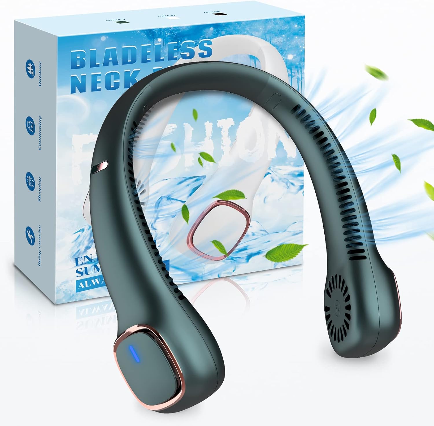 Amazon.com: Portable Neck Fan, 4000mAh Neck Fans Portable Rechargeable ...