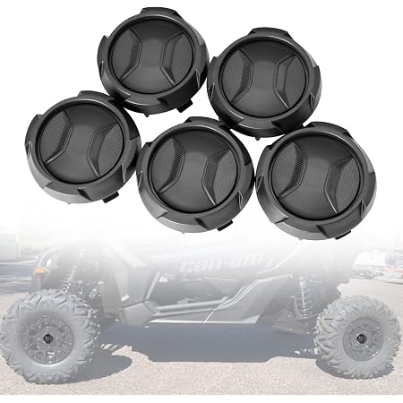 Hood Scoop SAUTVS Tire Wheel Hub Caps For Polaris RZR XP, Black Dust ...