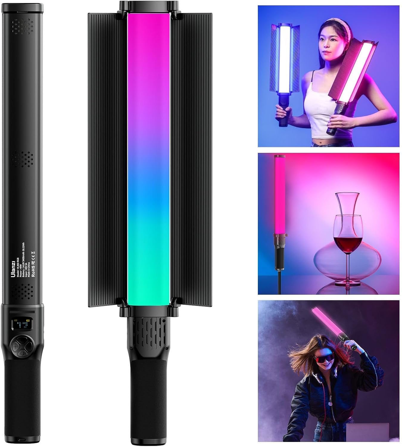 Amazon.com : ULANZI VL360 Upgrade RGB Light Wand, 38W Handheld LED ...