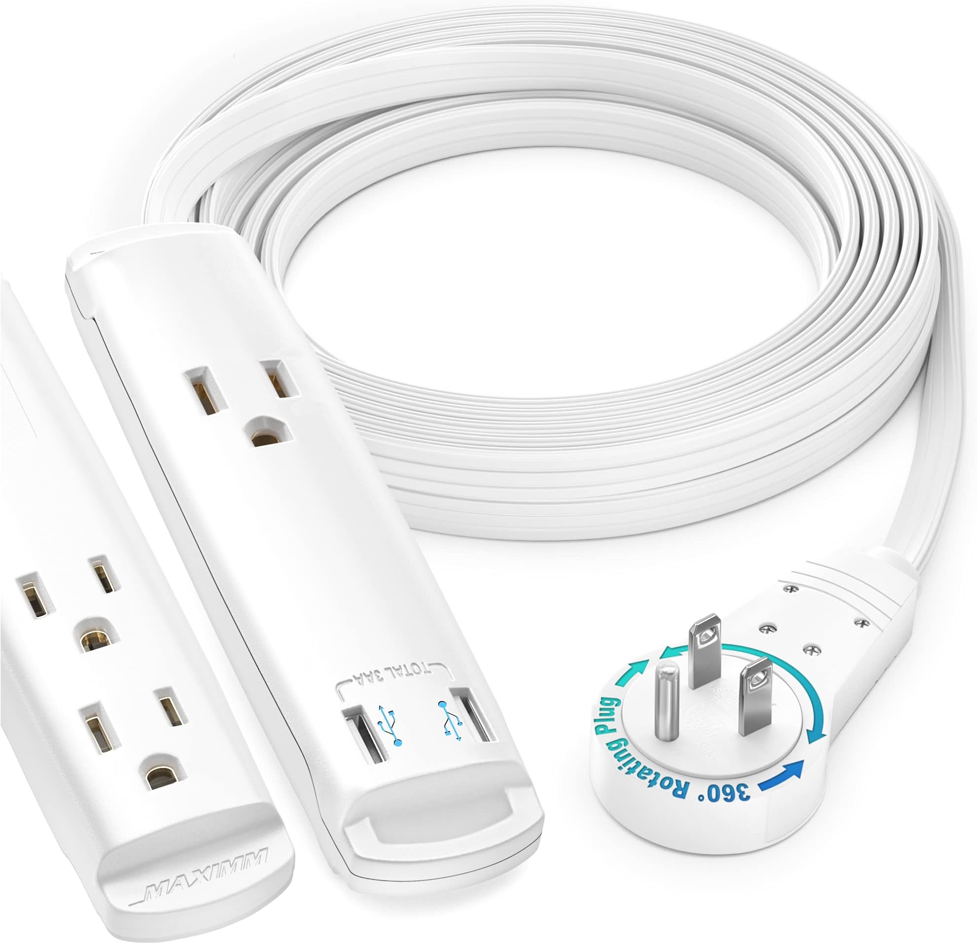 Amazon.com: Rotating Plug Power Extension Cord 36" : Tools & Home ...