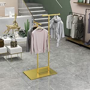 Amazon.com: SunCourtyard Industrial Pipe Clothing Rack T-Shaped Retail ...