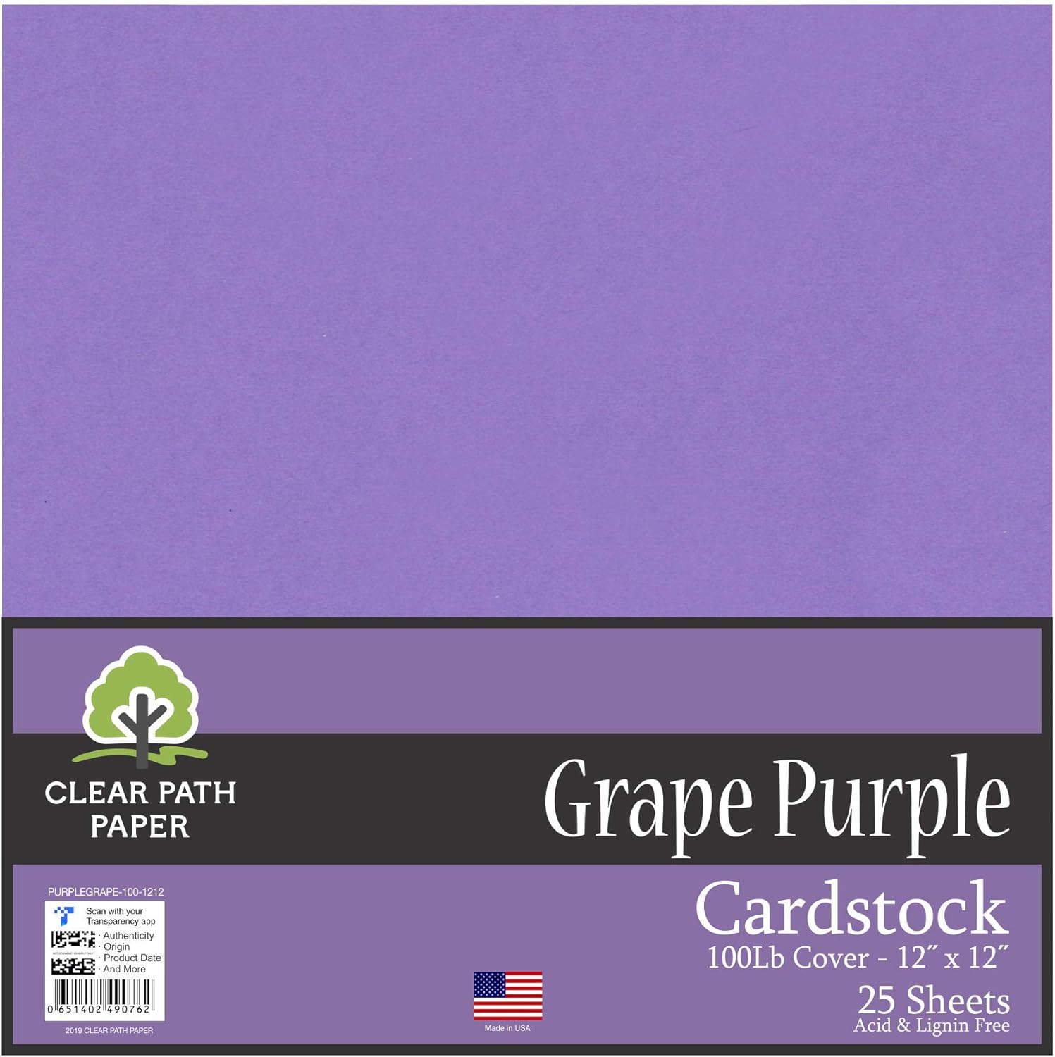 Grape Purple Cardstock - 12 x 12"/ 30,5 cm x 30,5 cm - 100Lb Cover ...