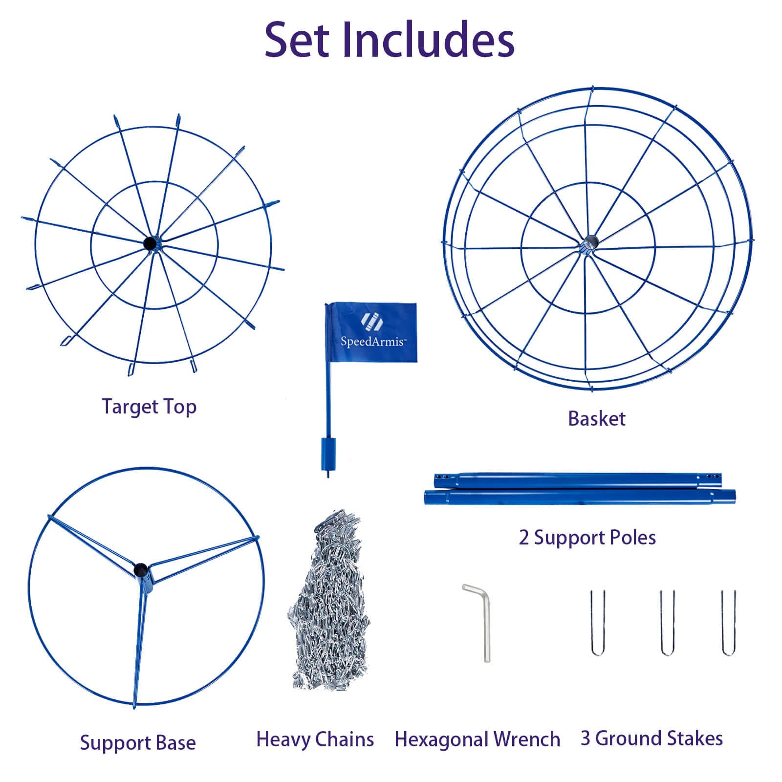 SpeedArmis Disc Golf Basket Targets - Portable Frisbee Golf Baskets ...