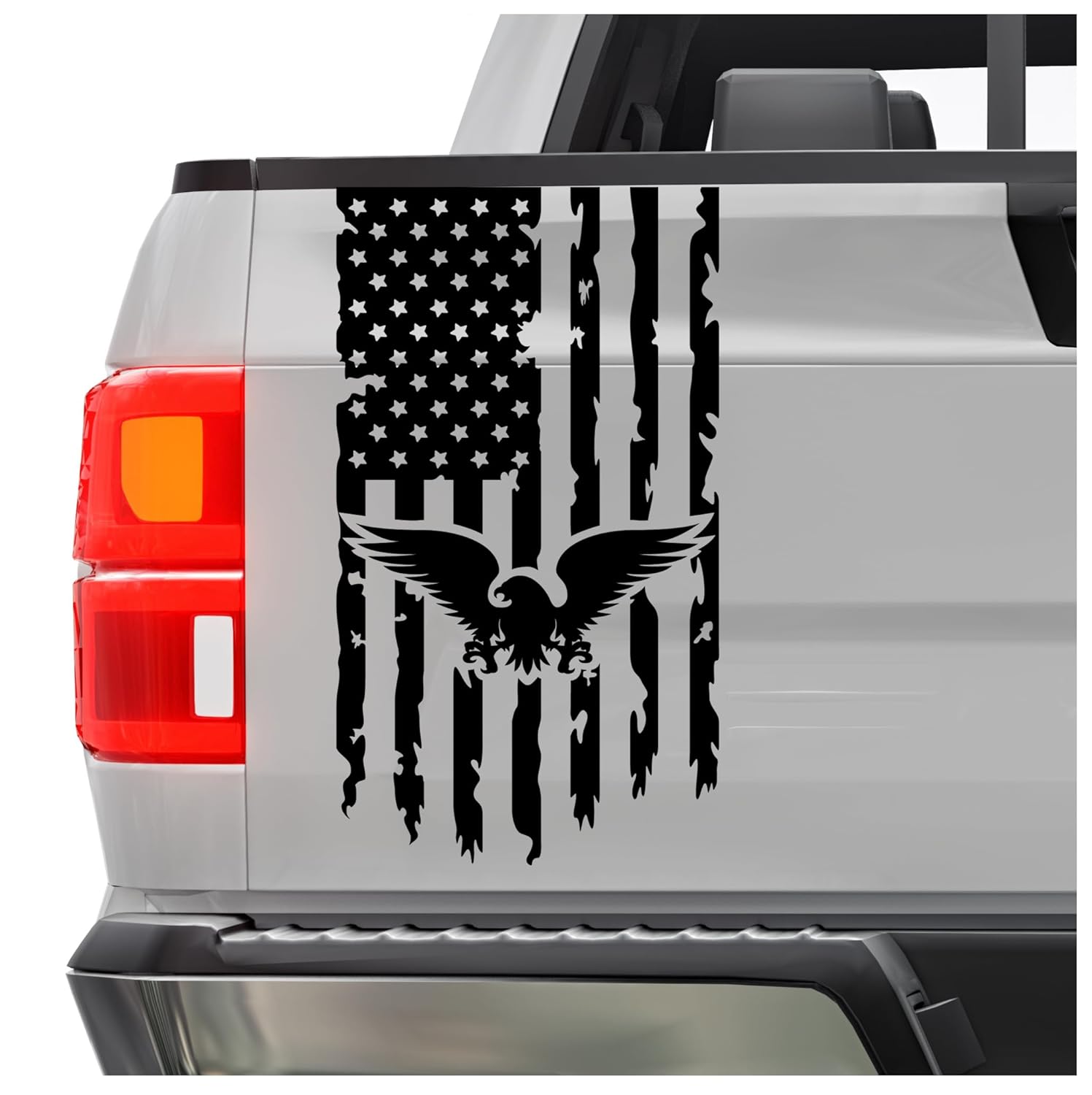 Amazon.com: American Bald Eagle Distressed American USA US Flag Truck ...