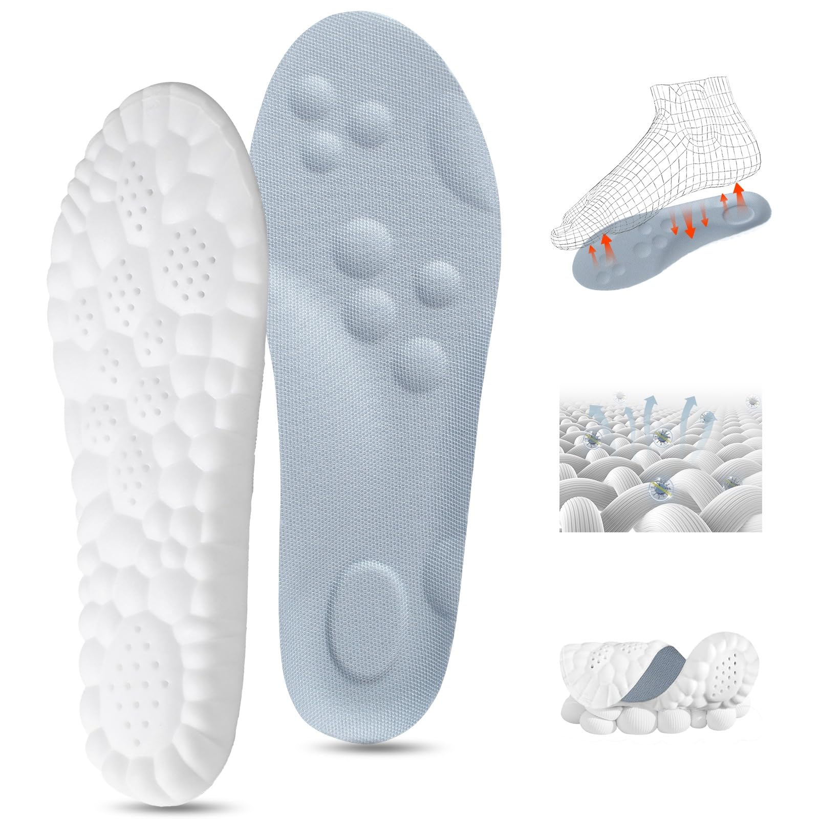 Amazon.com: Cloud Soles for Men and Women, Cloud Insoles Acupoint ...