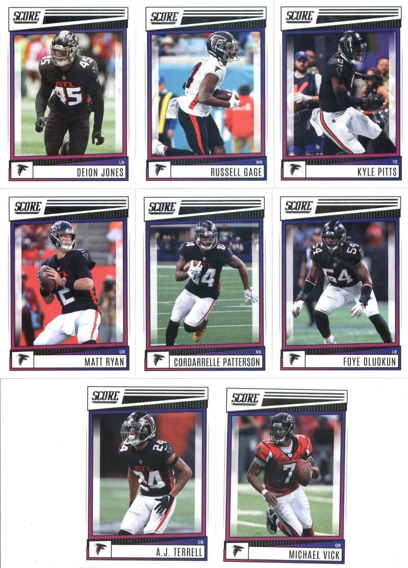 Amazon.com: 2022 Score Veteran Atlanta Falcons Team Set of 8 Cards ...