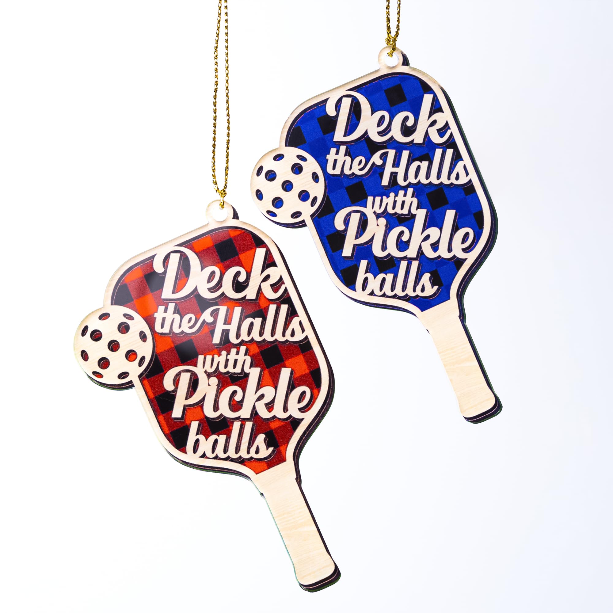 Amazon.com: DECORLUXES Pickleball Christmas Ornaments, Acrylic Set 2 ...