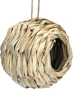 Amazon.com: Straw Birdhouse, Humming Bird House for Cage, Eco-Friendly ...