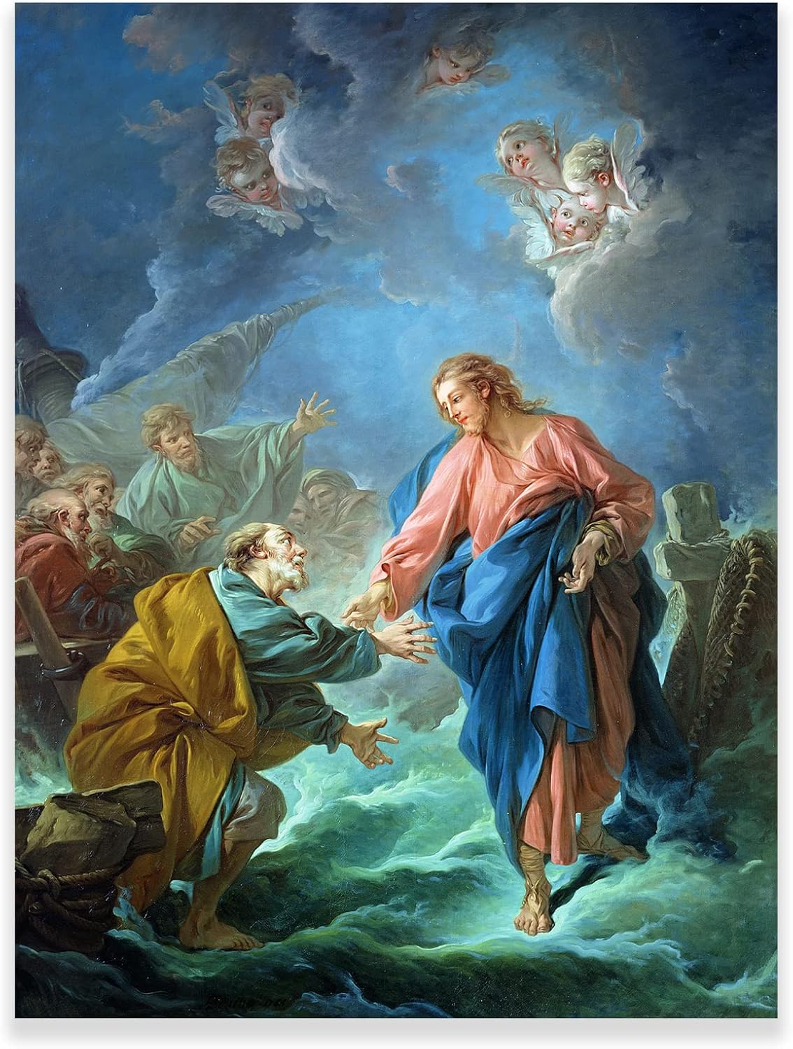Amazon.com: Francois Boucher Prints Poster,Invited to Walk on The Water ...